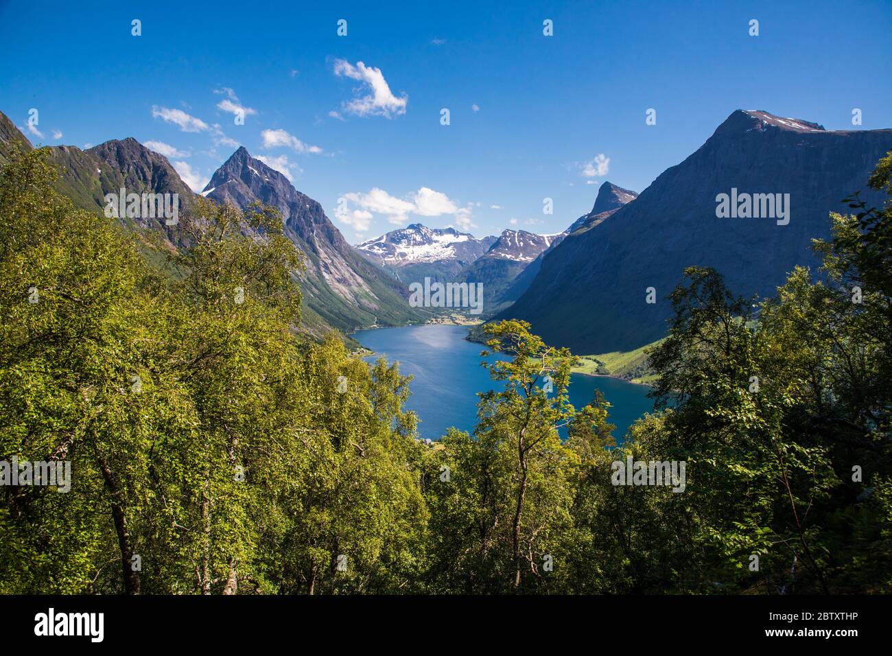 Hjorundfjord and the Sunnmore Alps near Trandal, More og Romsdal ...