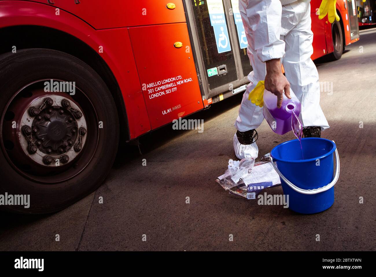 Interior of a bus garage hi-res stock photography and images - Alamy