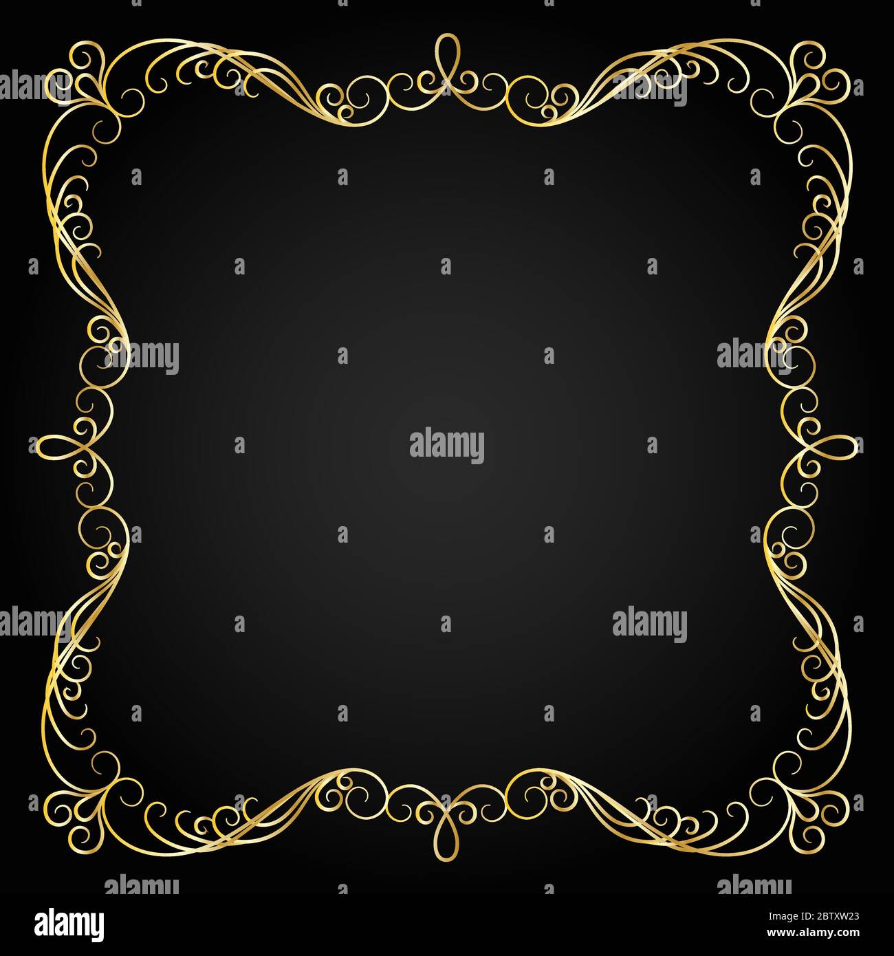 Gold vector design scroll hi-res stock photography and images - Alamy