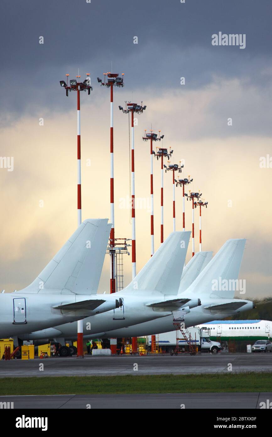 Aircraft tails hi-res stock photography and images - Alamy