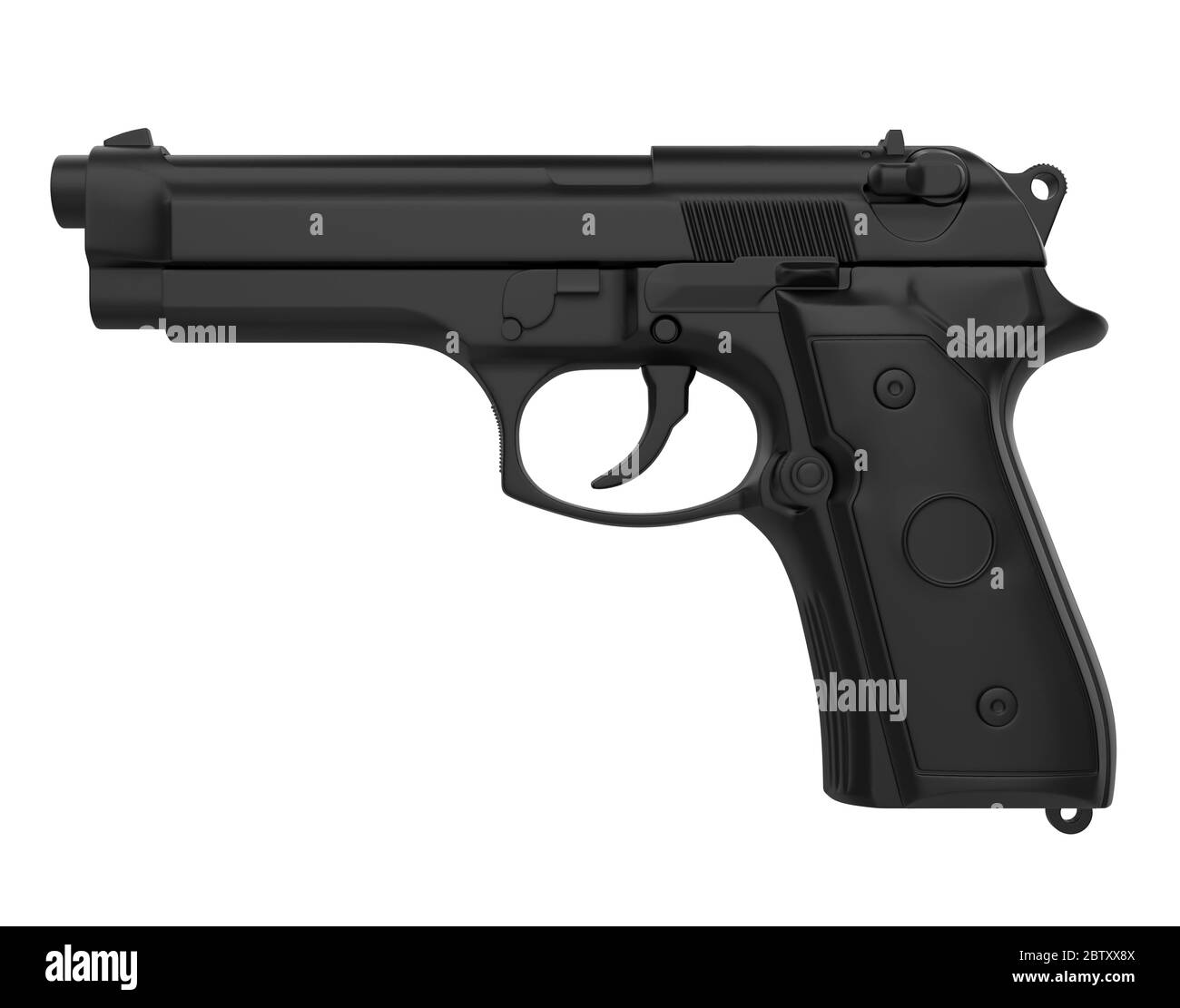 Handgun Pistol Isolated Stock Photo - Alamy