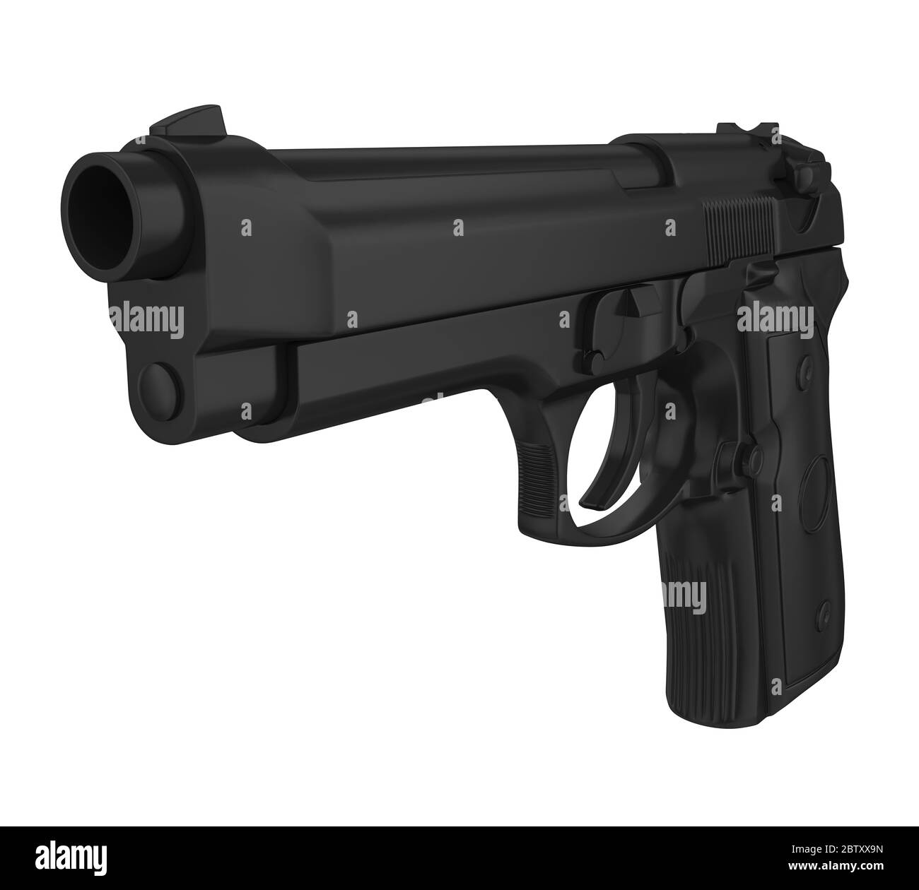 Handgun Pistol Isolated Stock Photo - Alamy