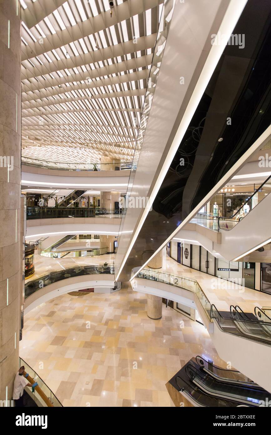 Vertical view of the interior design layout of Orchard ION shopping ...