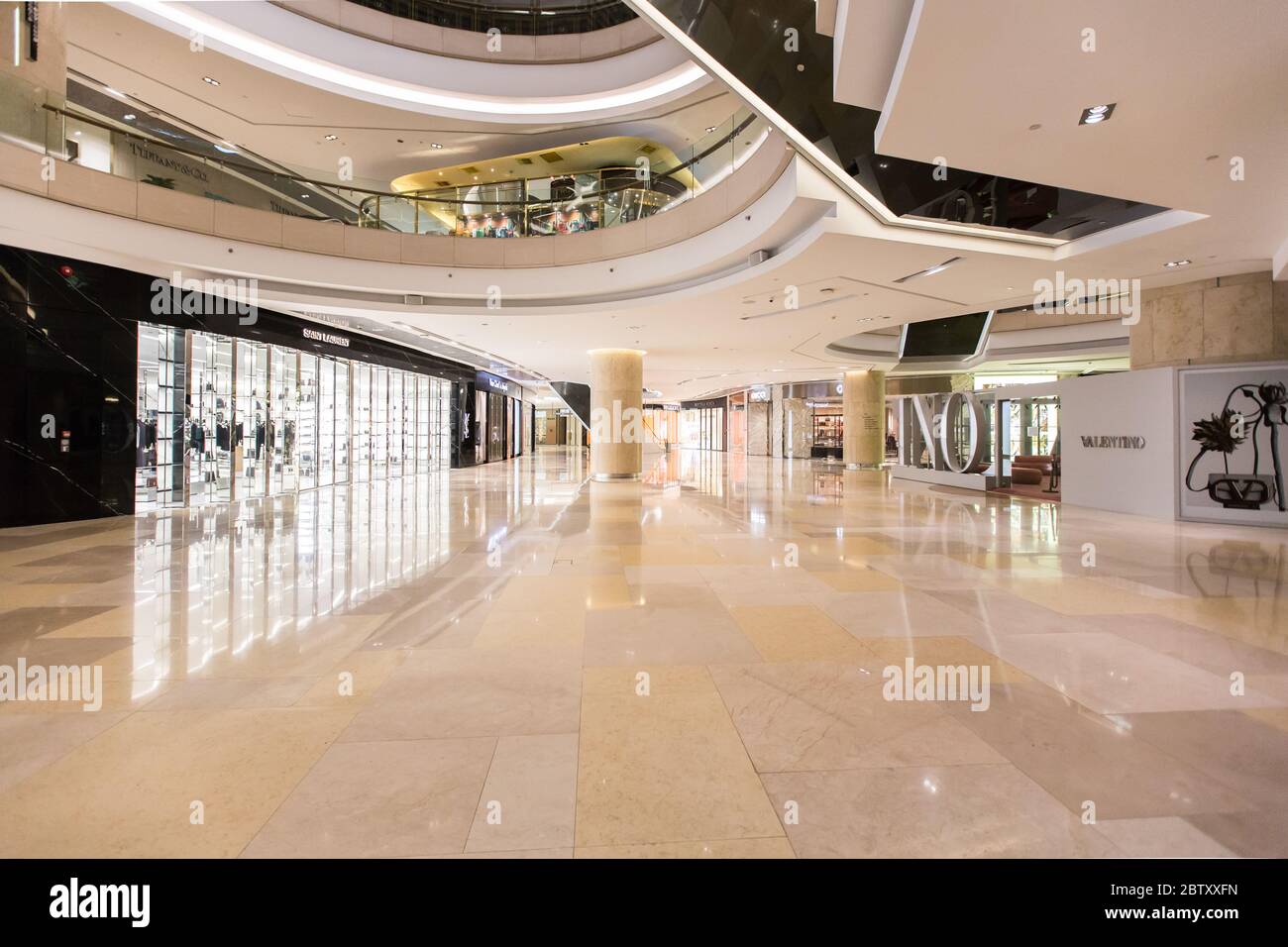 Interior design layout of Orchard ION shopping mall. No people. Orchard ...
