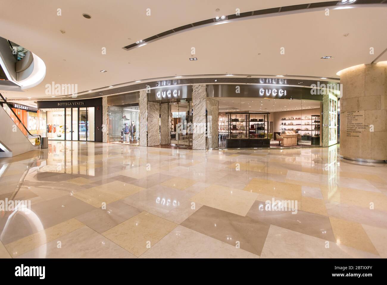 Interior design layout of Orchard ION shopping mall. Gucci store front ...