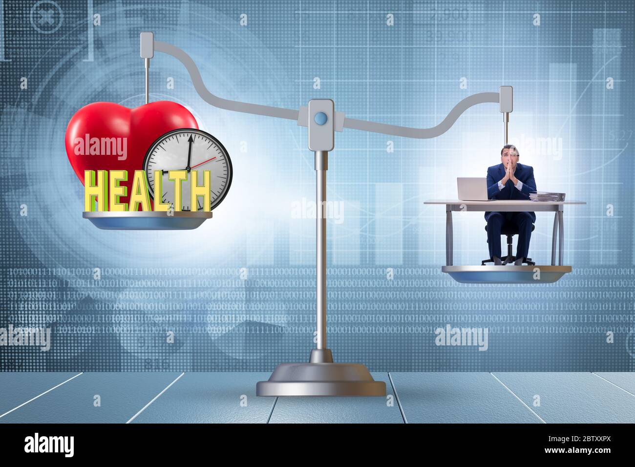 Concept of balance between work and the health Stock Photo - Alamy