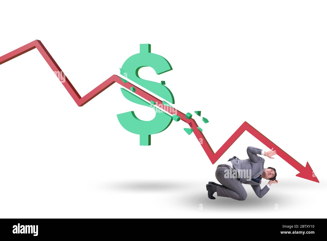 Concept of economic crisis and the dollar inflation Stock Photo - Alamy