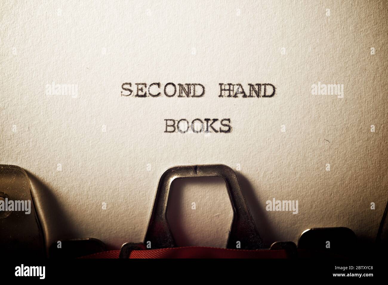 Second hand books written with a typewriter Stock Photo - Alamy