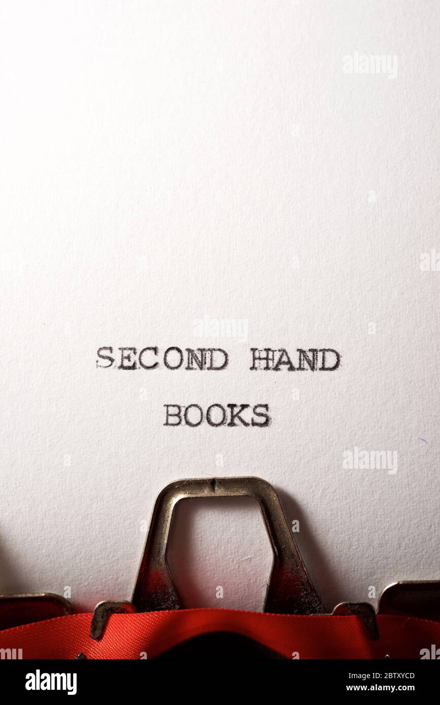 Second hand books written with a typewriter Stock Photo - Alamy