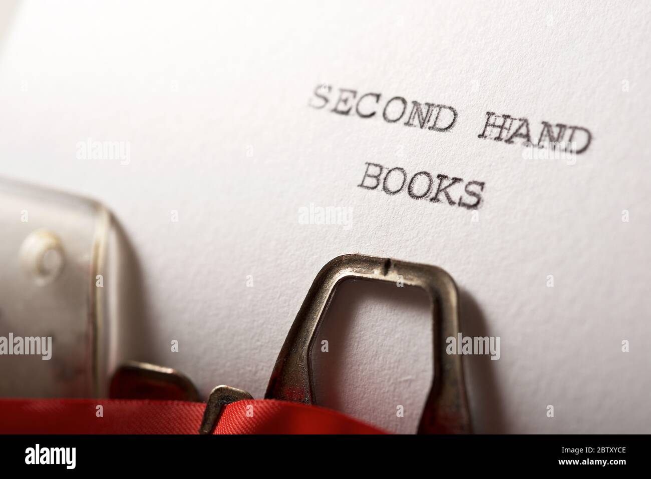 Second hand books written with a typewriter Stock Photo - Alamy