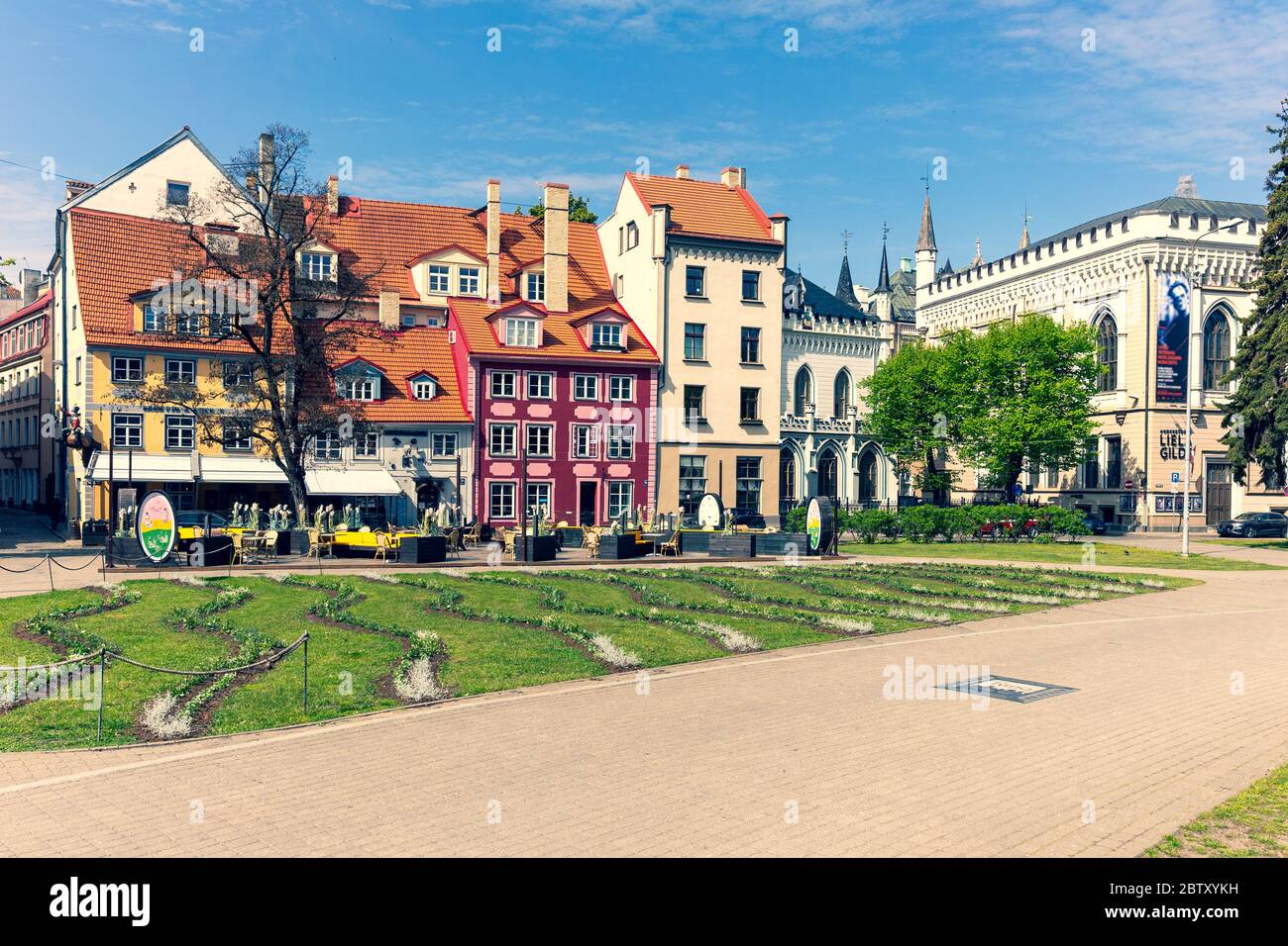 Empty streets in the city of Riga in spring Stock Photo - Alamy