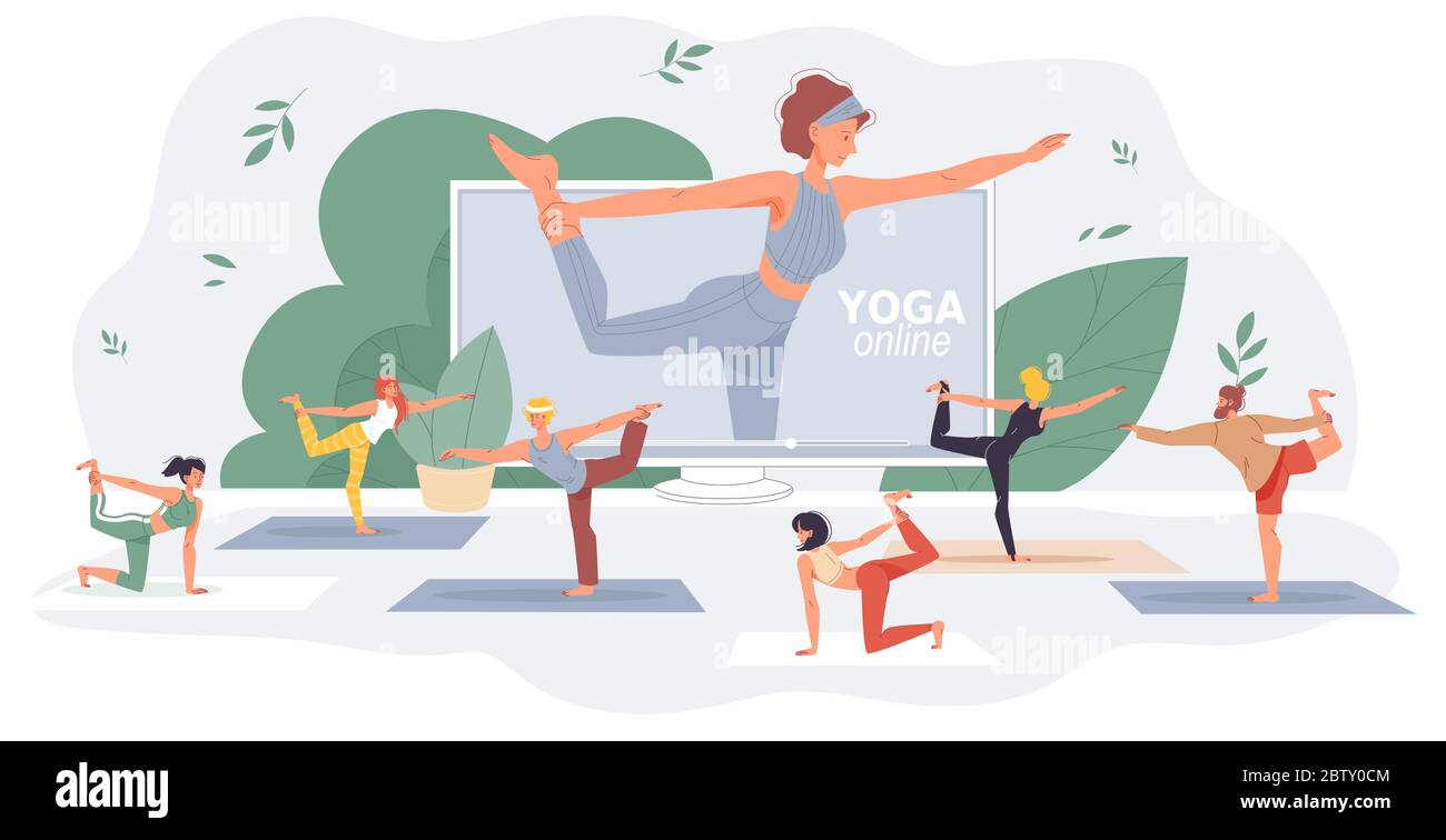 Home training fitness online Cut Out Stock Images & Pictures - Alamy