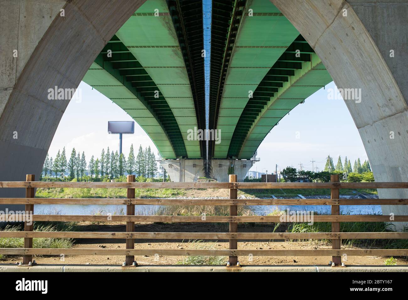 a sturdy-looking bridge made of concrete and steel Stock Photo - Alamy