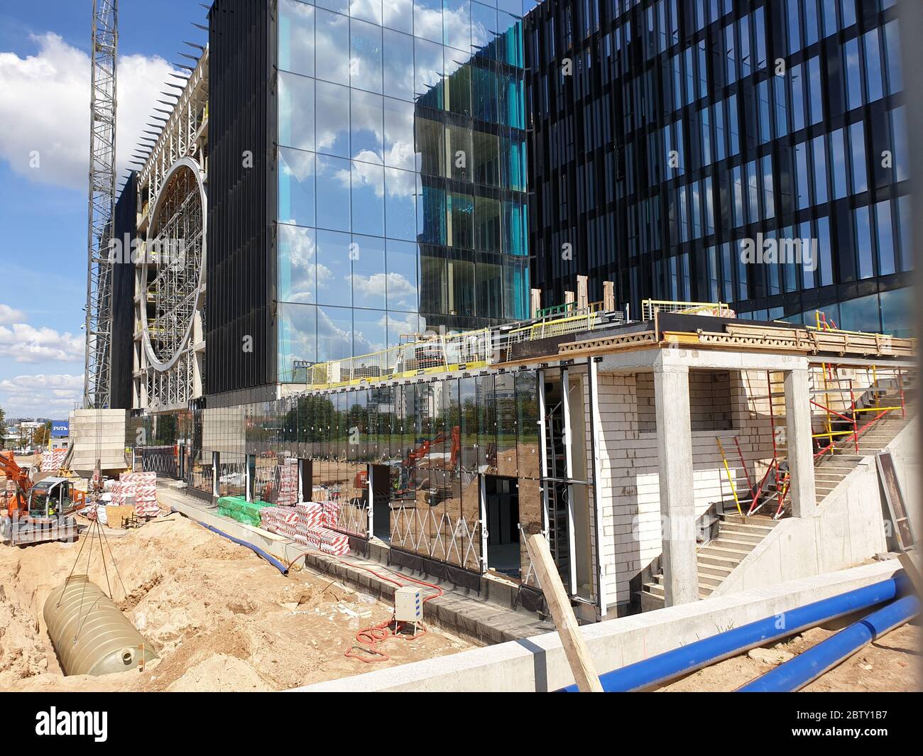New almost finished office construction site Stock Photo - Alamy