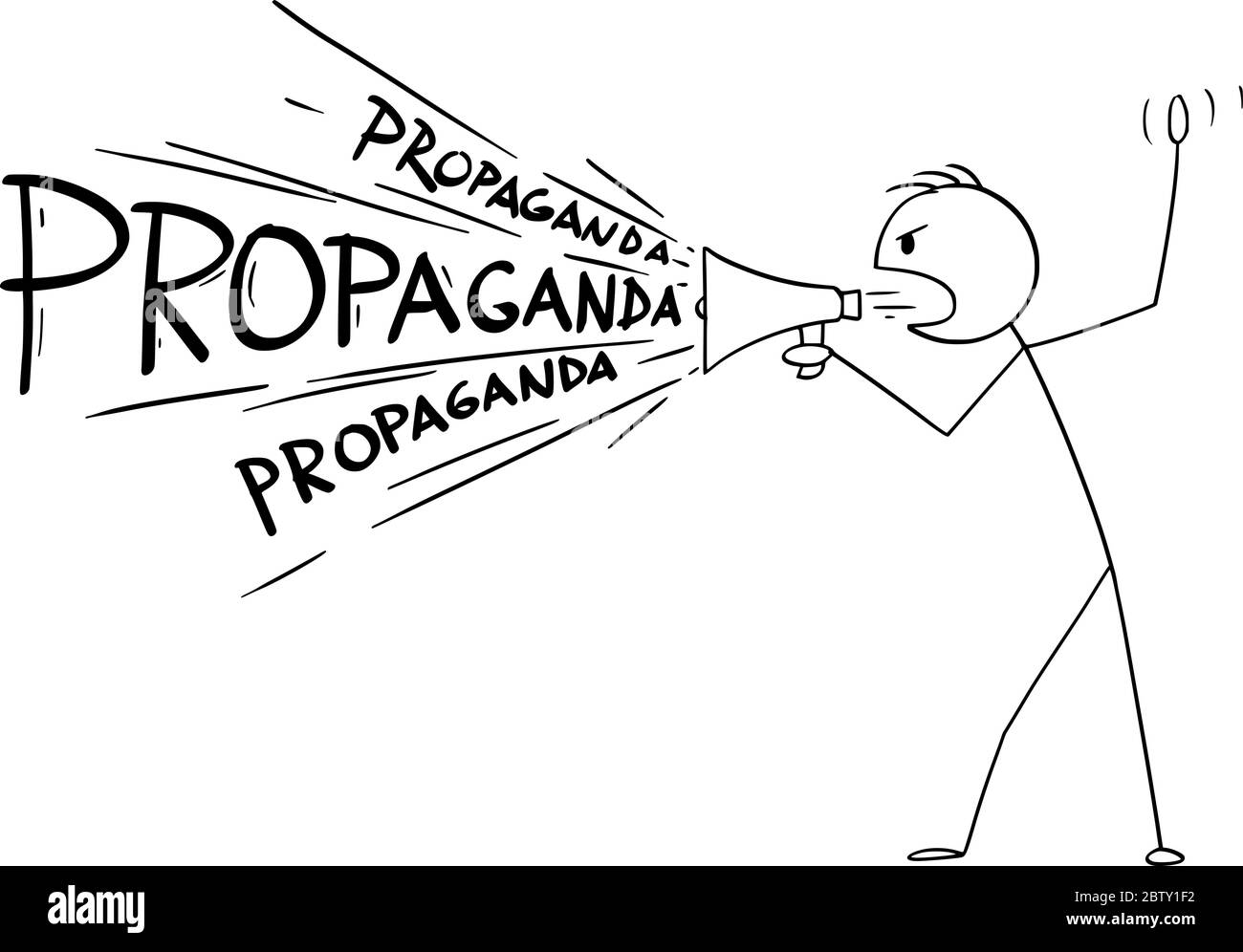 Cartoon illustration man screaming loud hi-res stock photography and ...