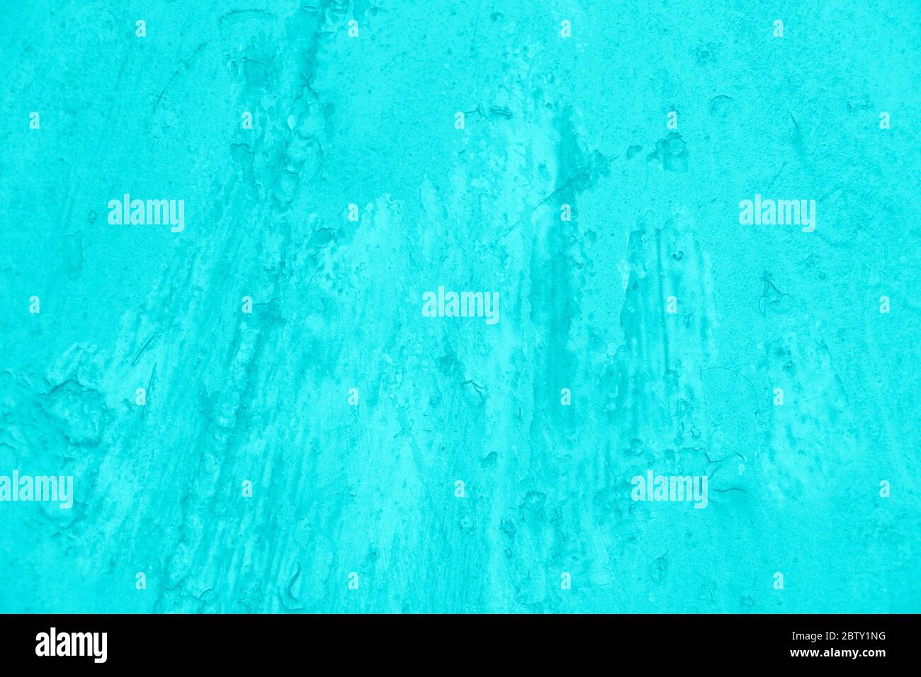 Old rusty texture wall background, vivid aquamarine turquoise toned ...