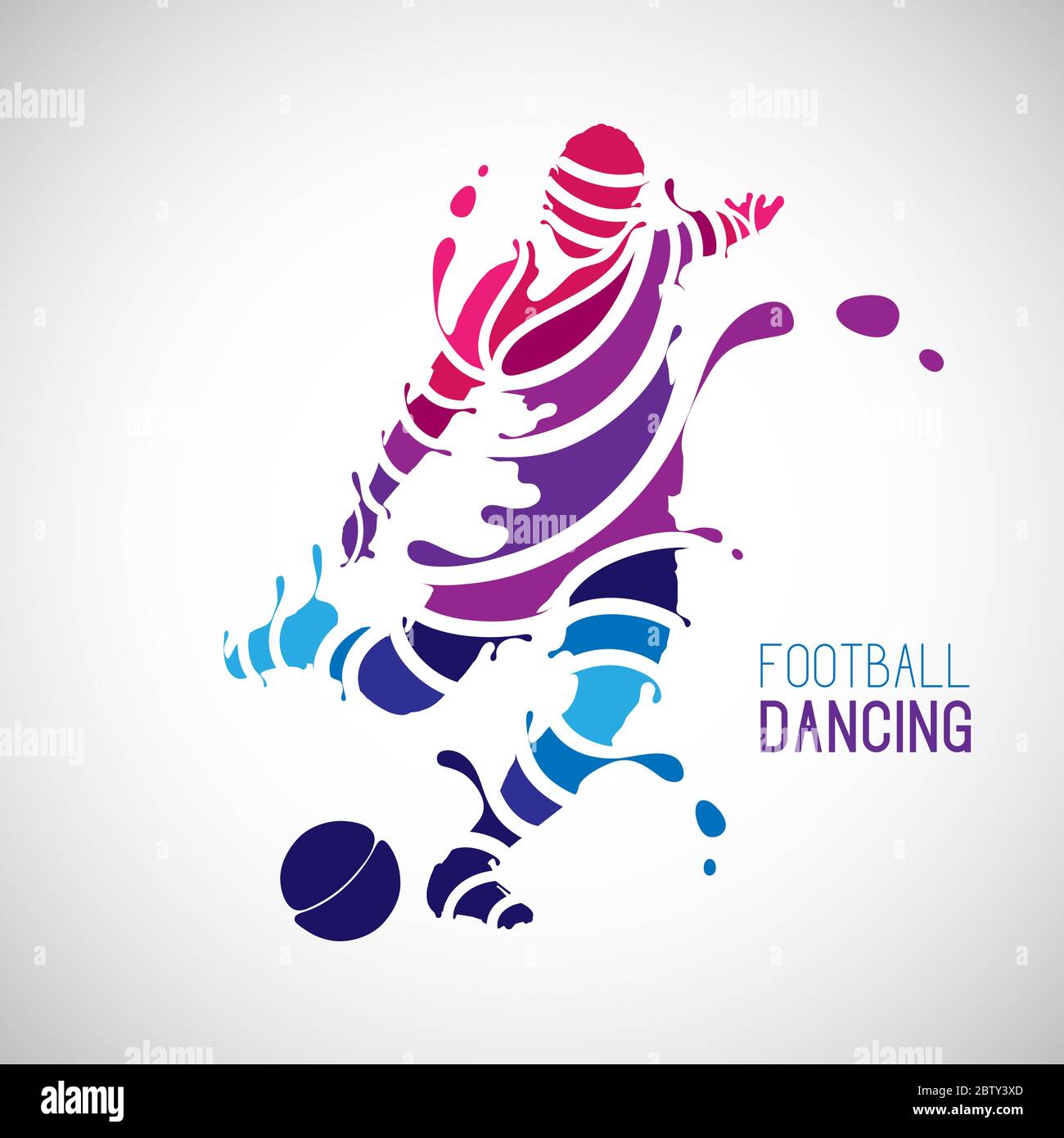splash football (soccer) dancing silhouette Stock Vector Image & Art ...