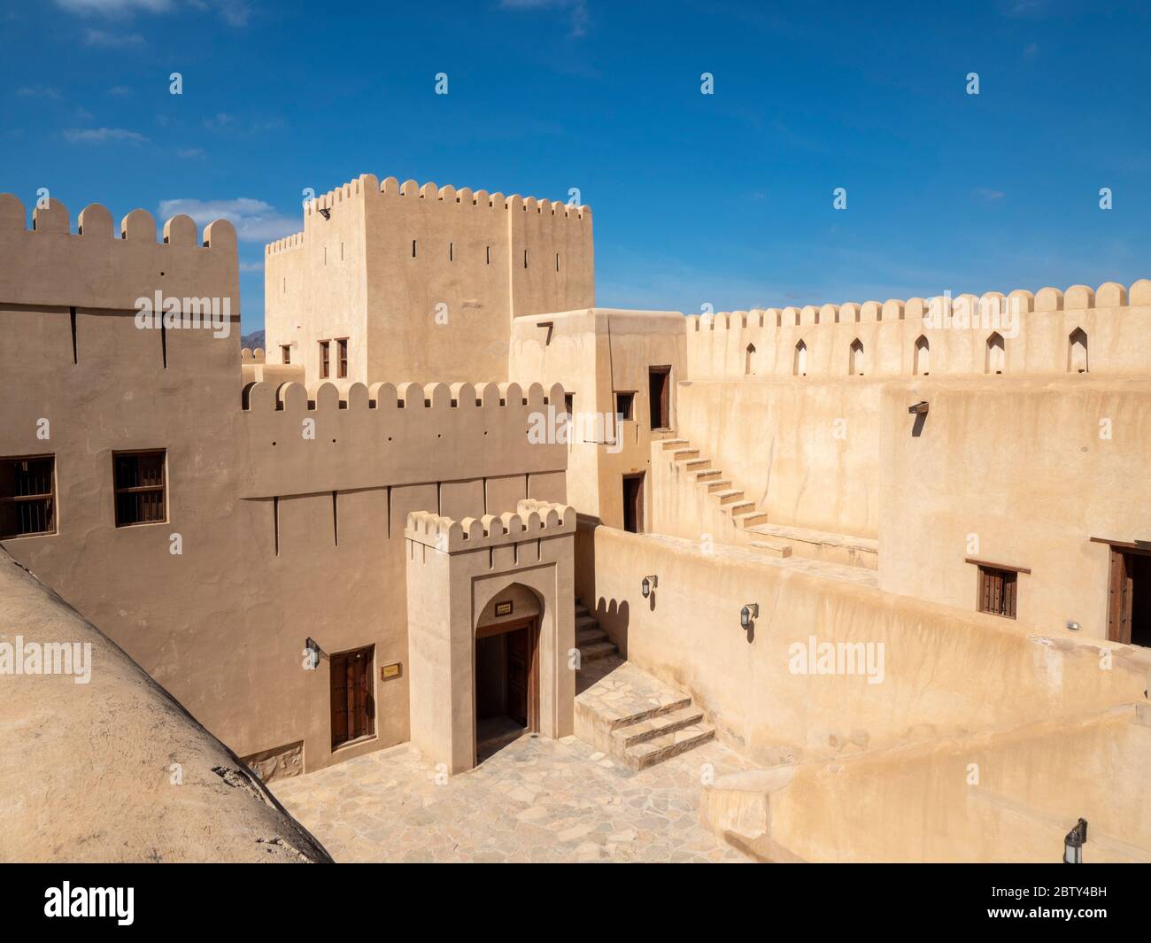 Inside the Nizwa Fort, Nizwa, Sultanate of Oman, Middle East Stock ...