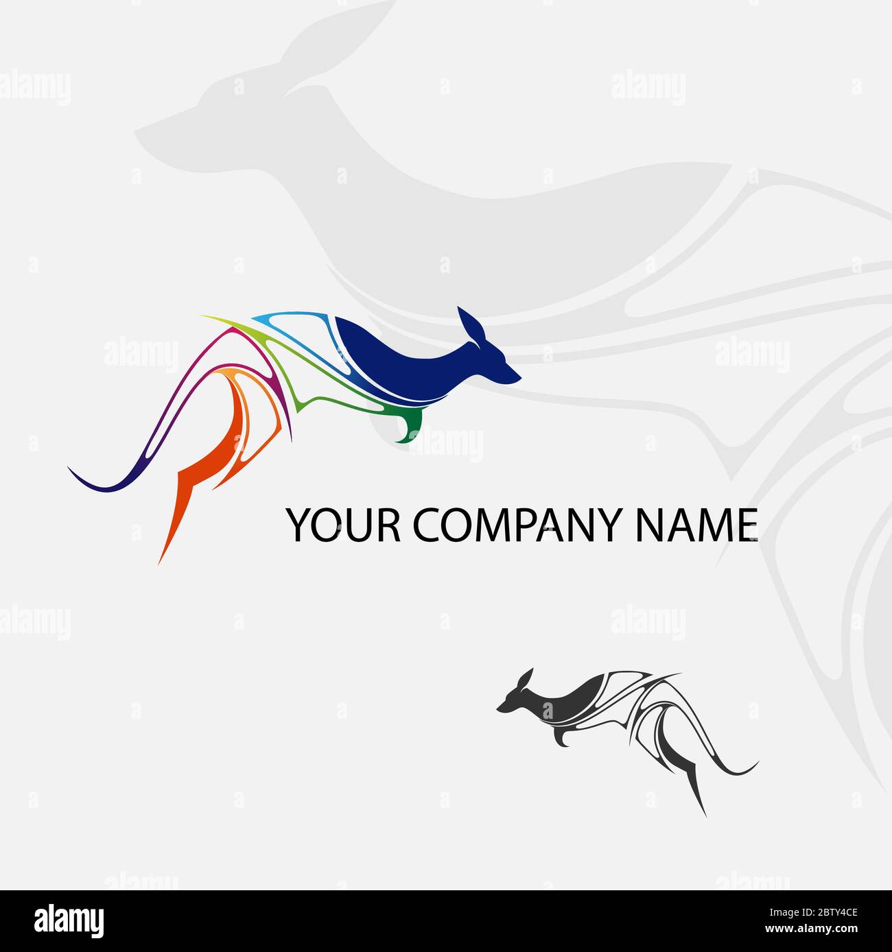 Kangaroo company logo Stock Vector Images - Alamy