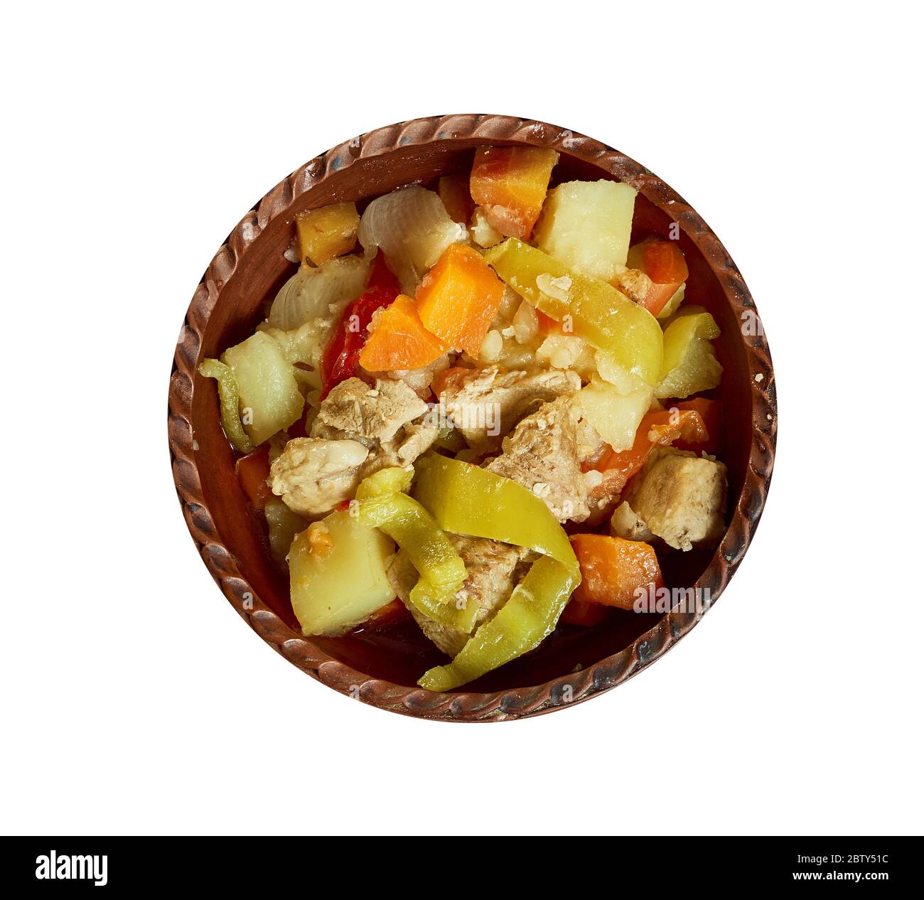 Traditional Bulgarian Guvech pork, Vegetable Casserole With Meat Stock ...