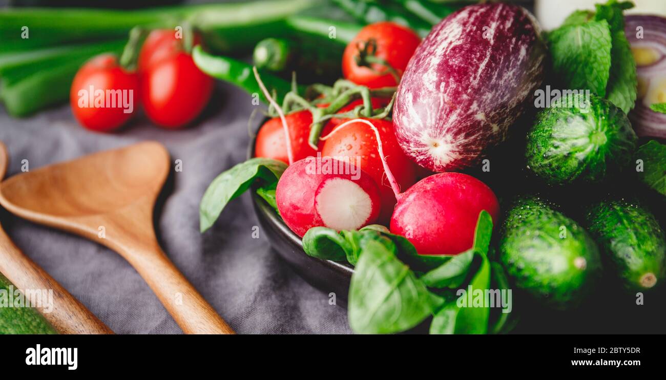 Various fresh colorful vegetables hi-res stock photography and images ...