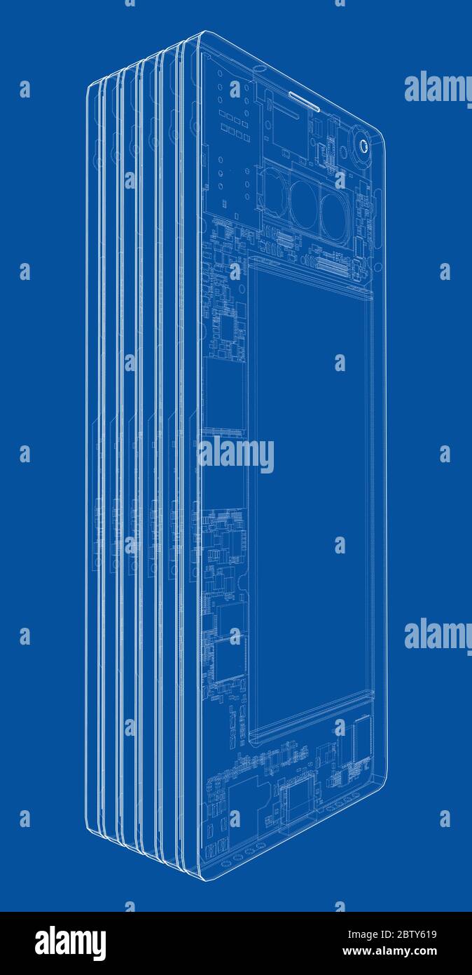 Smartphones concept outline. Vector Stock Vector Image & Art - Alamy