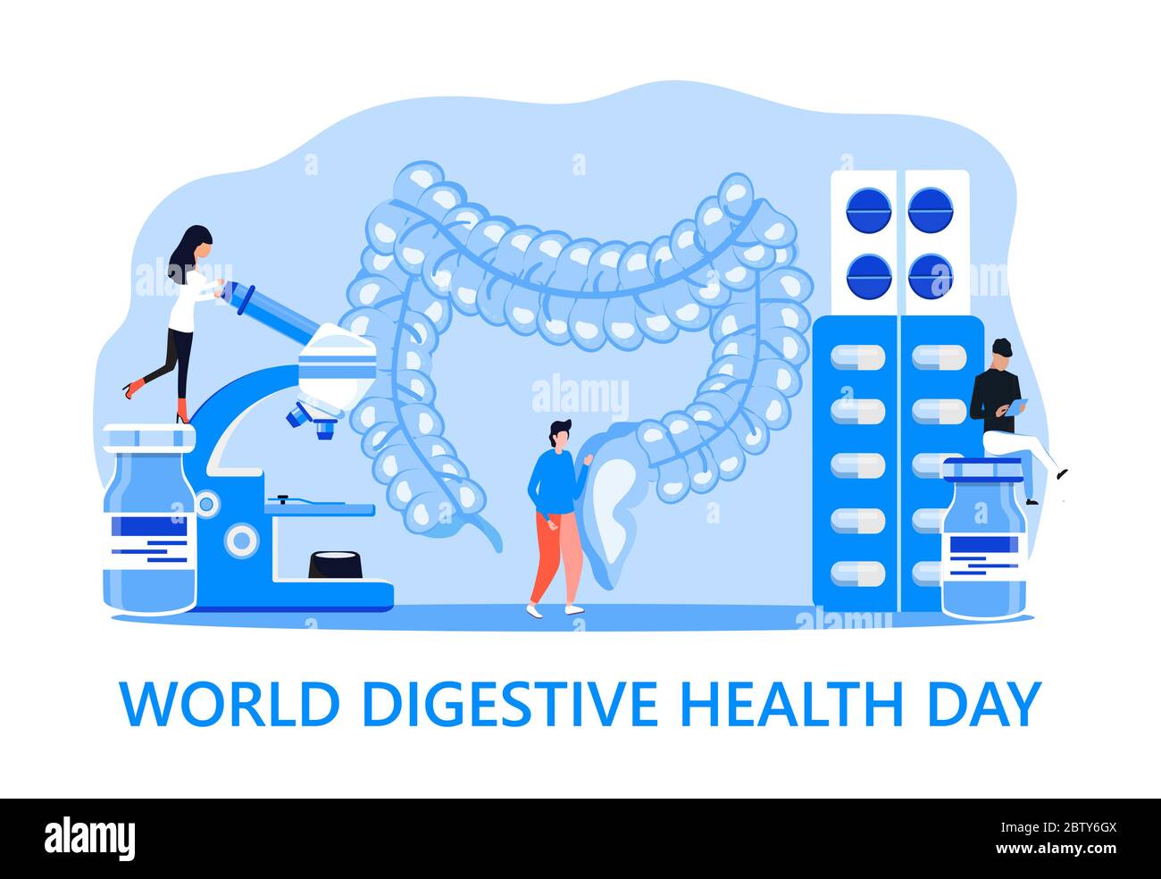 World digestive day is celebrated in 29 May. Intestine probiotic ...