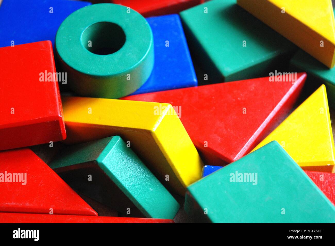colorful wooden toys bricks Stock Photo - Alamy