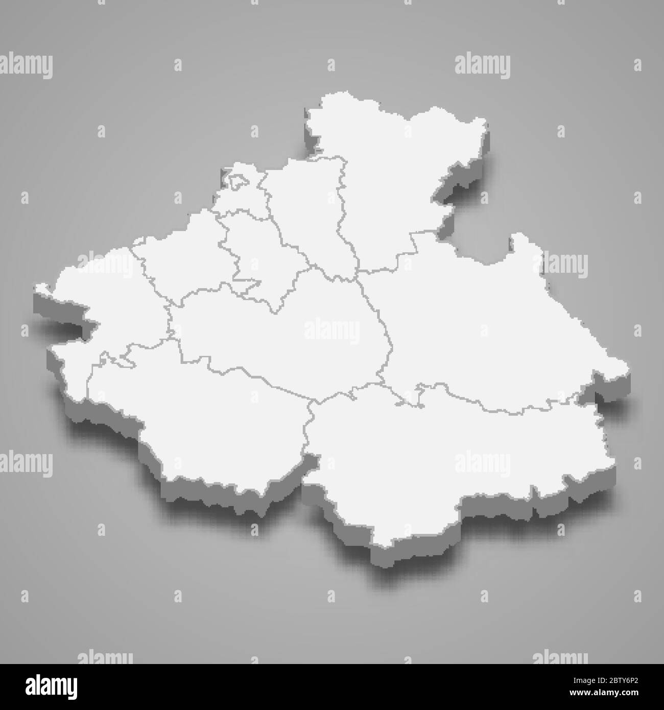 3d map of Altai Republic is a region of Russia Stock Vector Image & Art ...