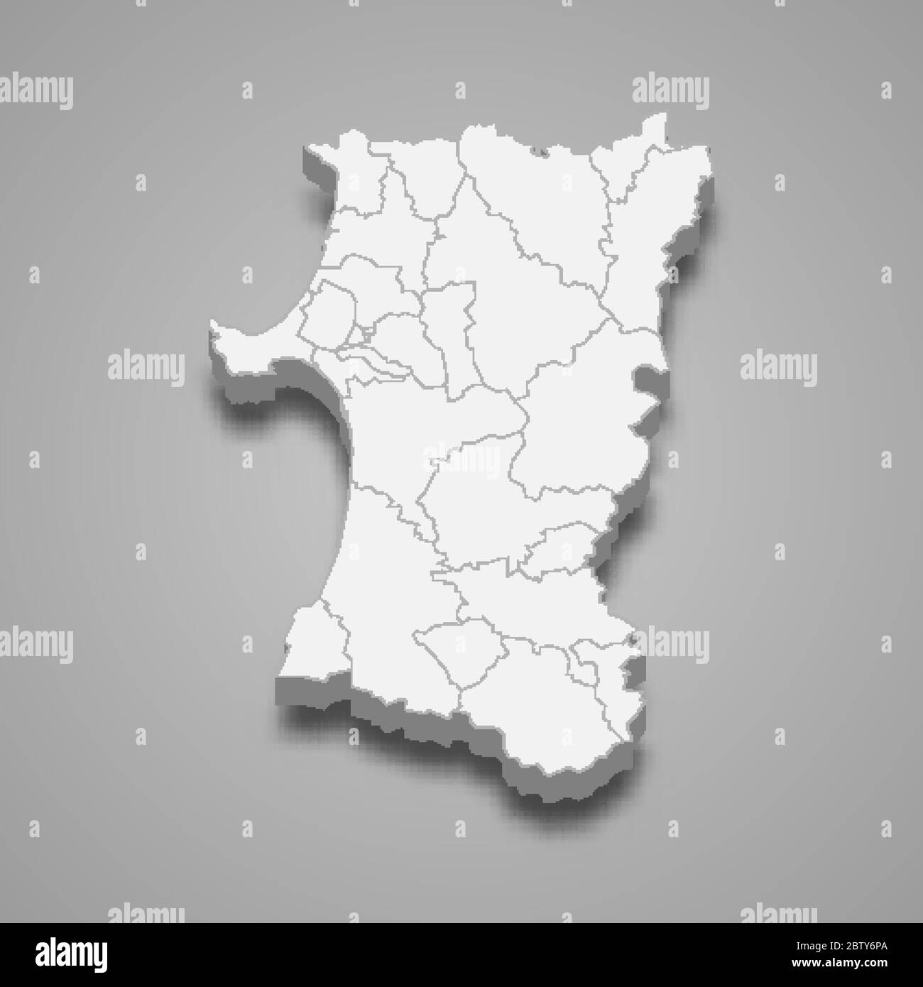 Akita map hi-res stock photography and images - Alamy