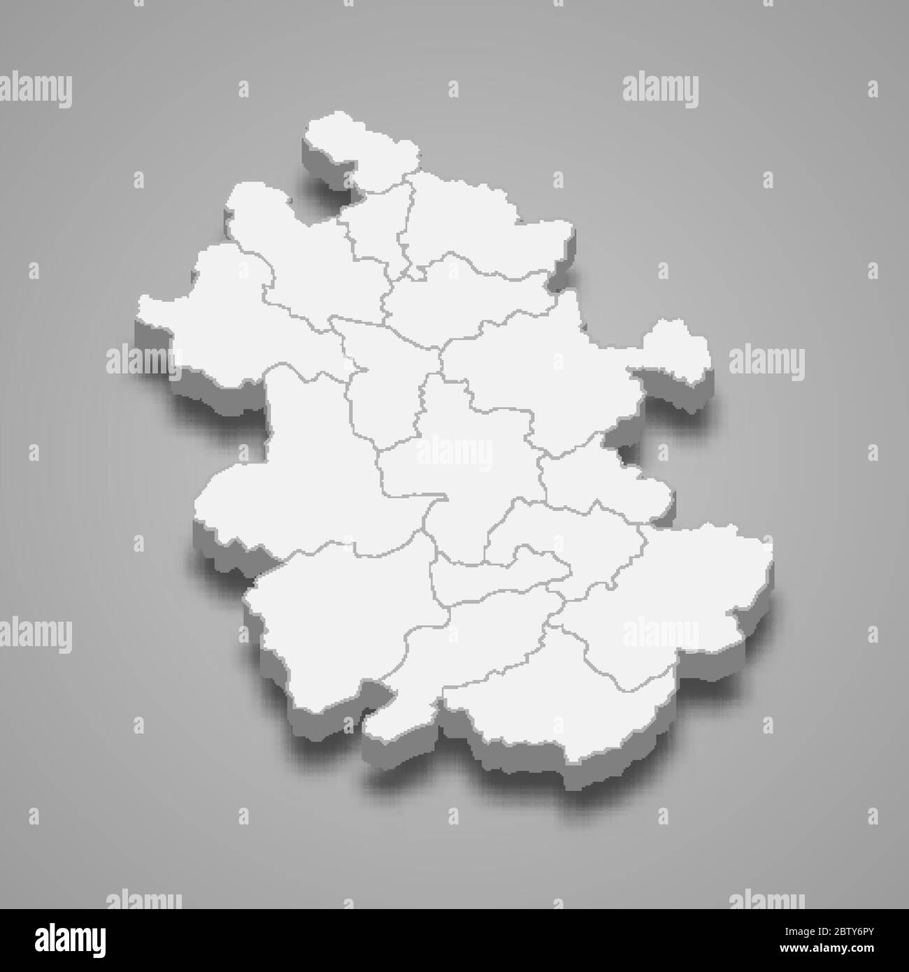 3d map of Anhui is a province of China Stock Vector Image & Art - Alamy