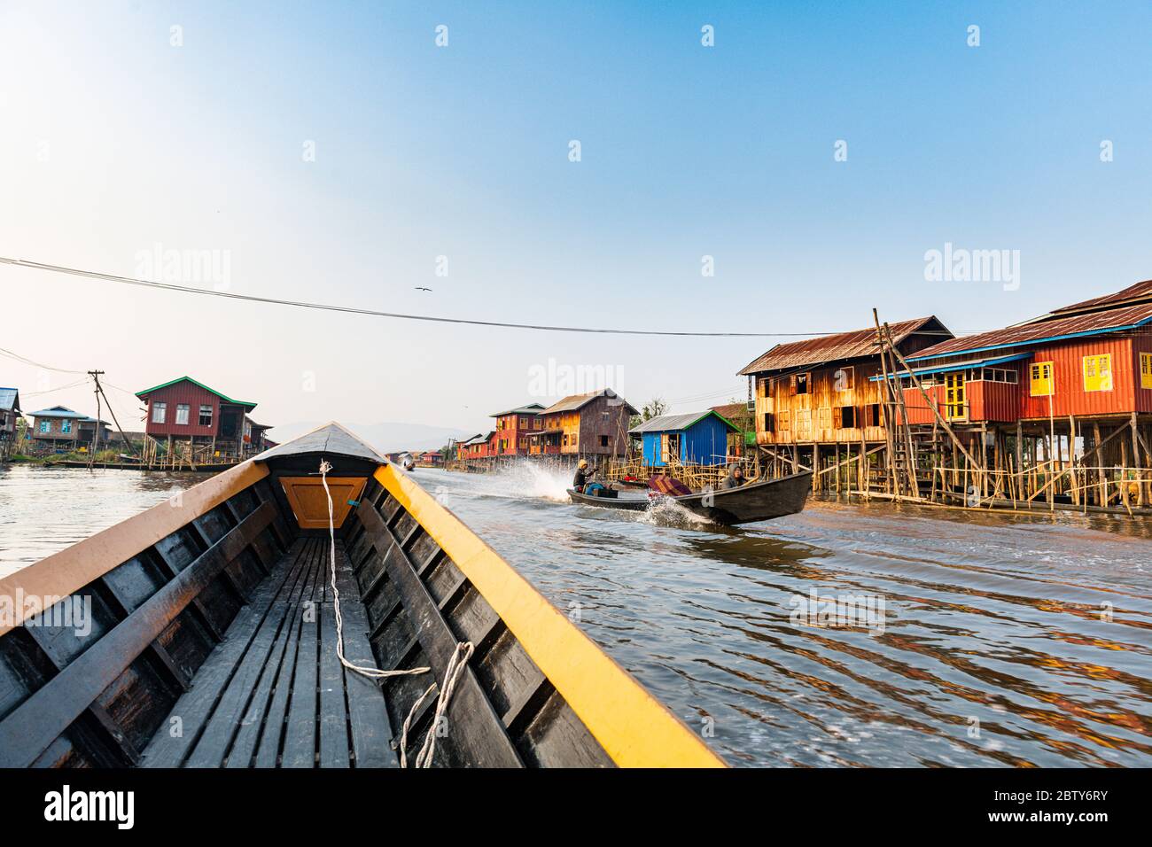 Village on stilts, Nampan, Inle Lake, Shan state, Myanmar (Burma), Asia ...