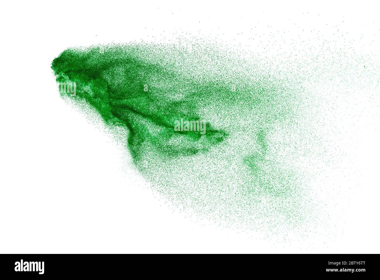 Abstract blue green powder Cut Out Stock Images & Pictures - Alamy