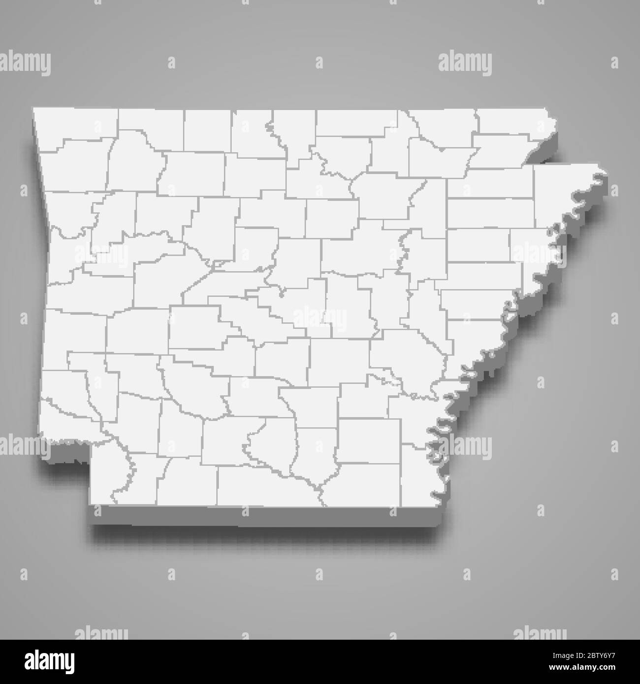 Arkansas county map hi-res stock photography and images - Alamy
