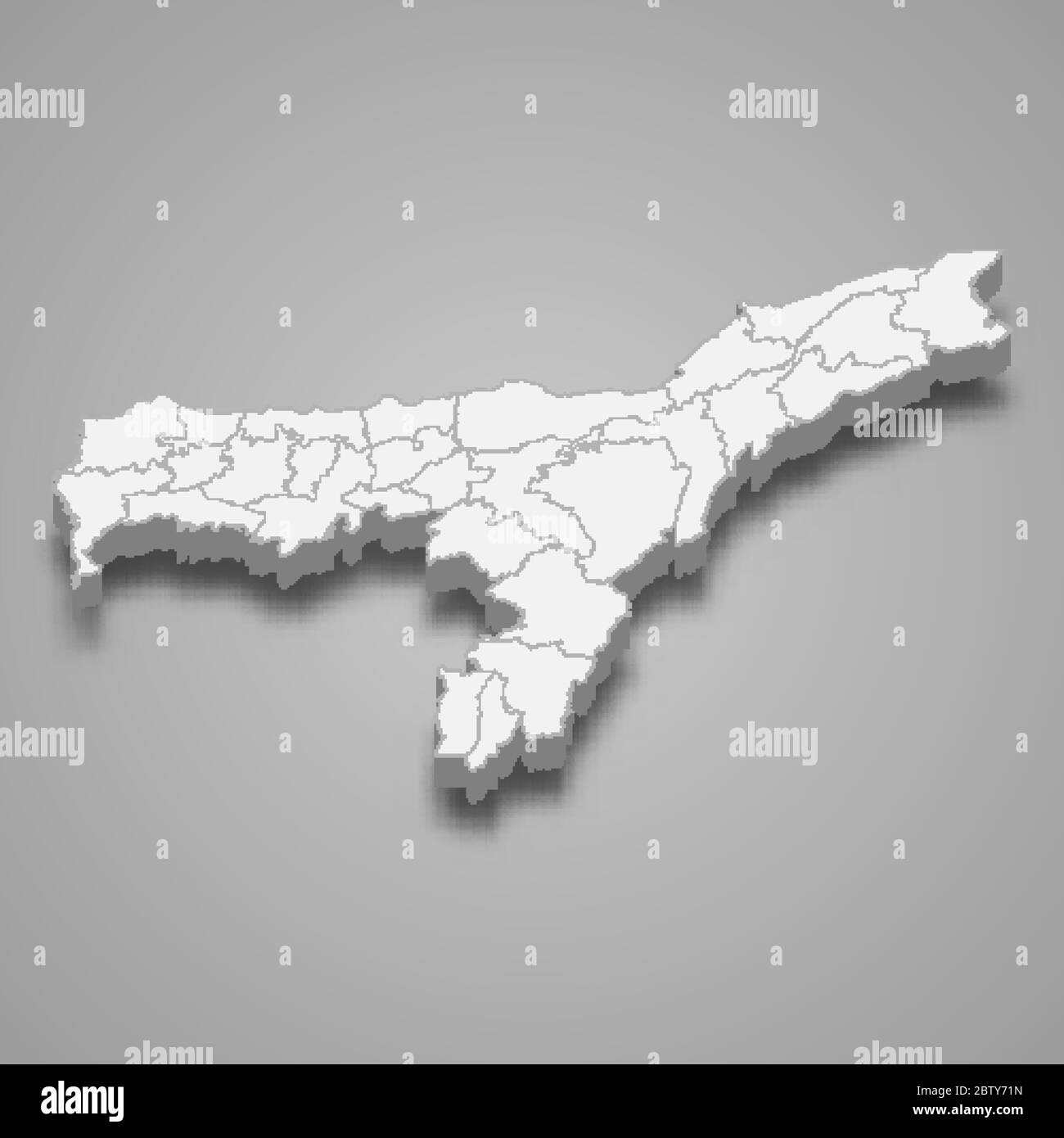 Assam map hi-res stock photography and images - Alamy