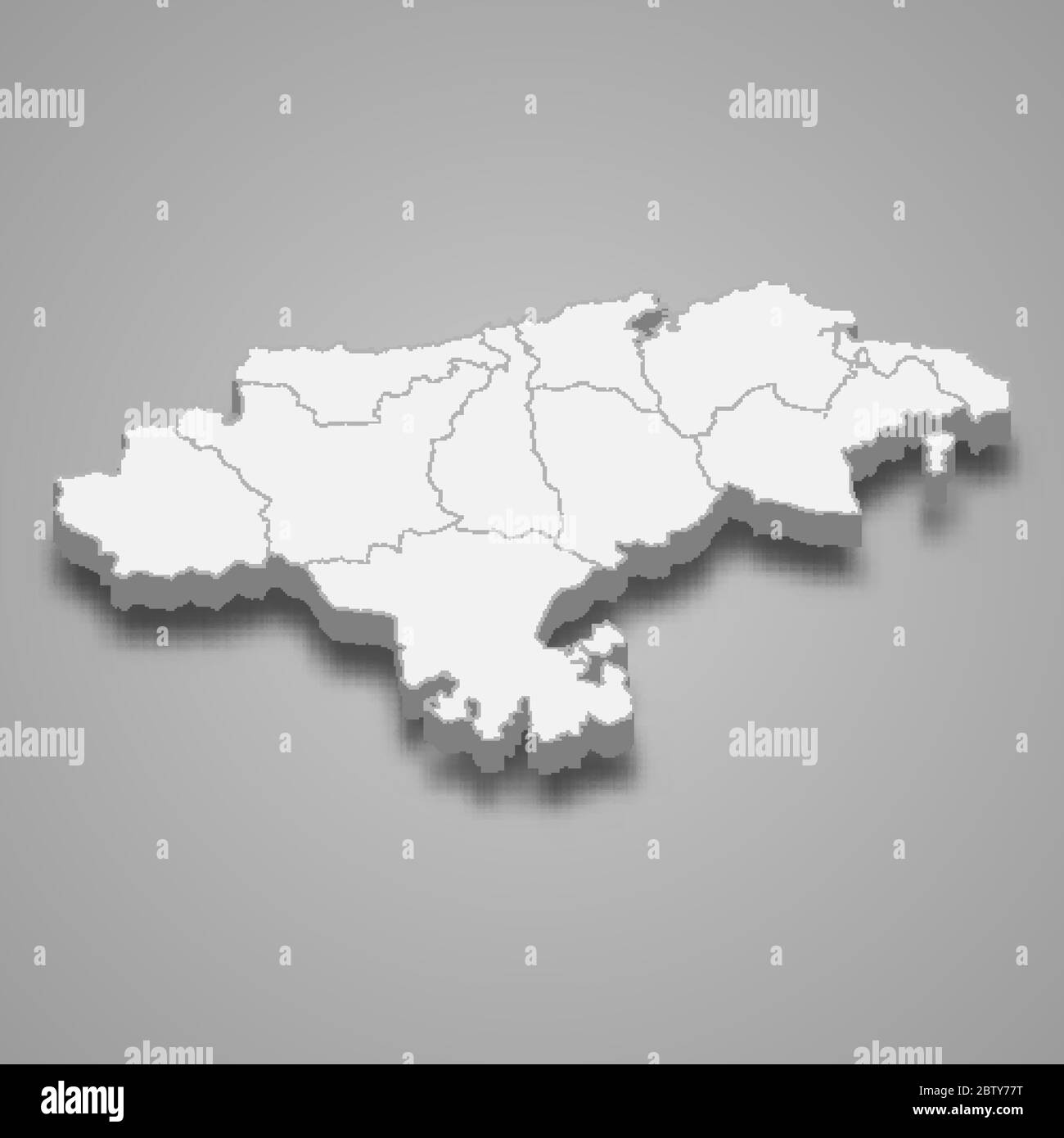 Cantabria map hi-res stock photography and images - Alamy