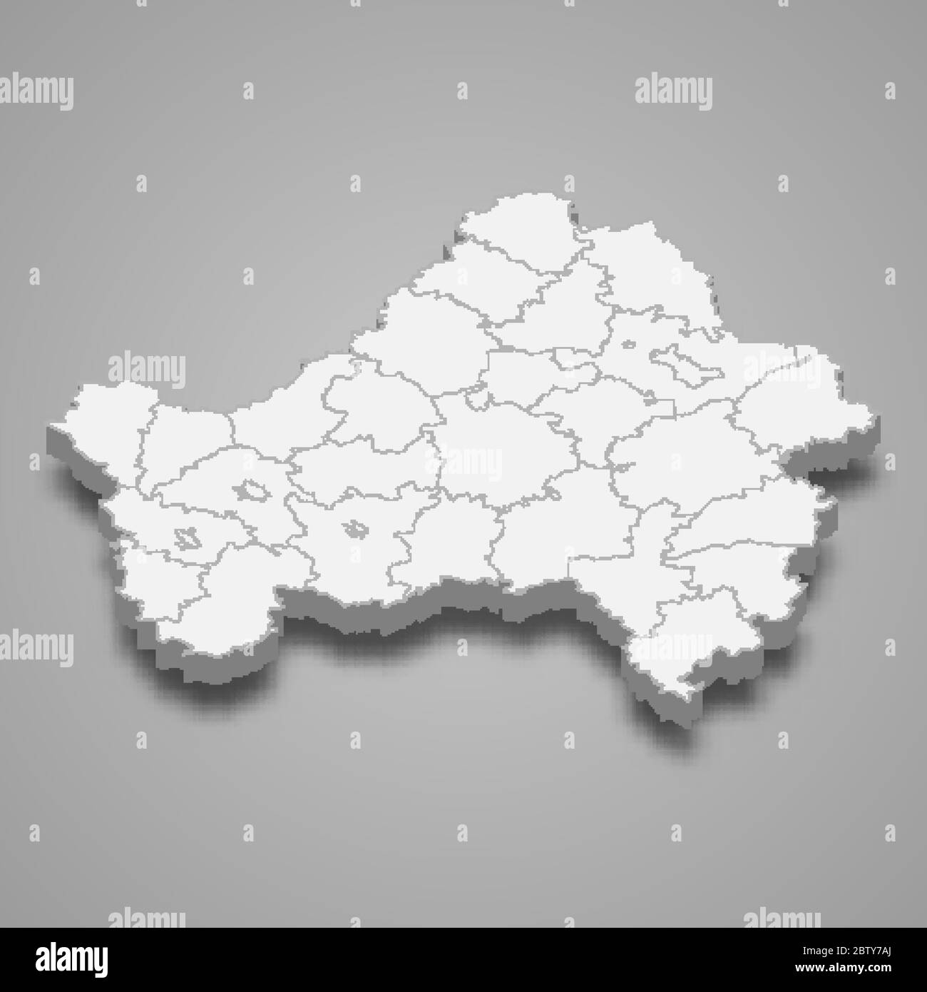 3d map of Bryansk Oblast is a region of Russia Stock Vector Image & Art ...