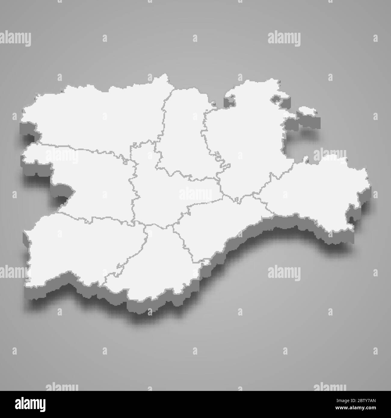 Map of castile and leon Stock Vector Images - Alamy