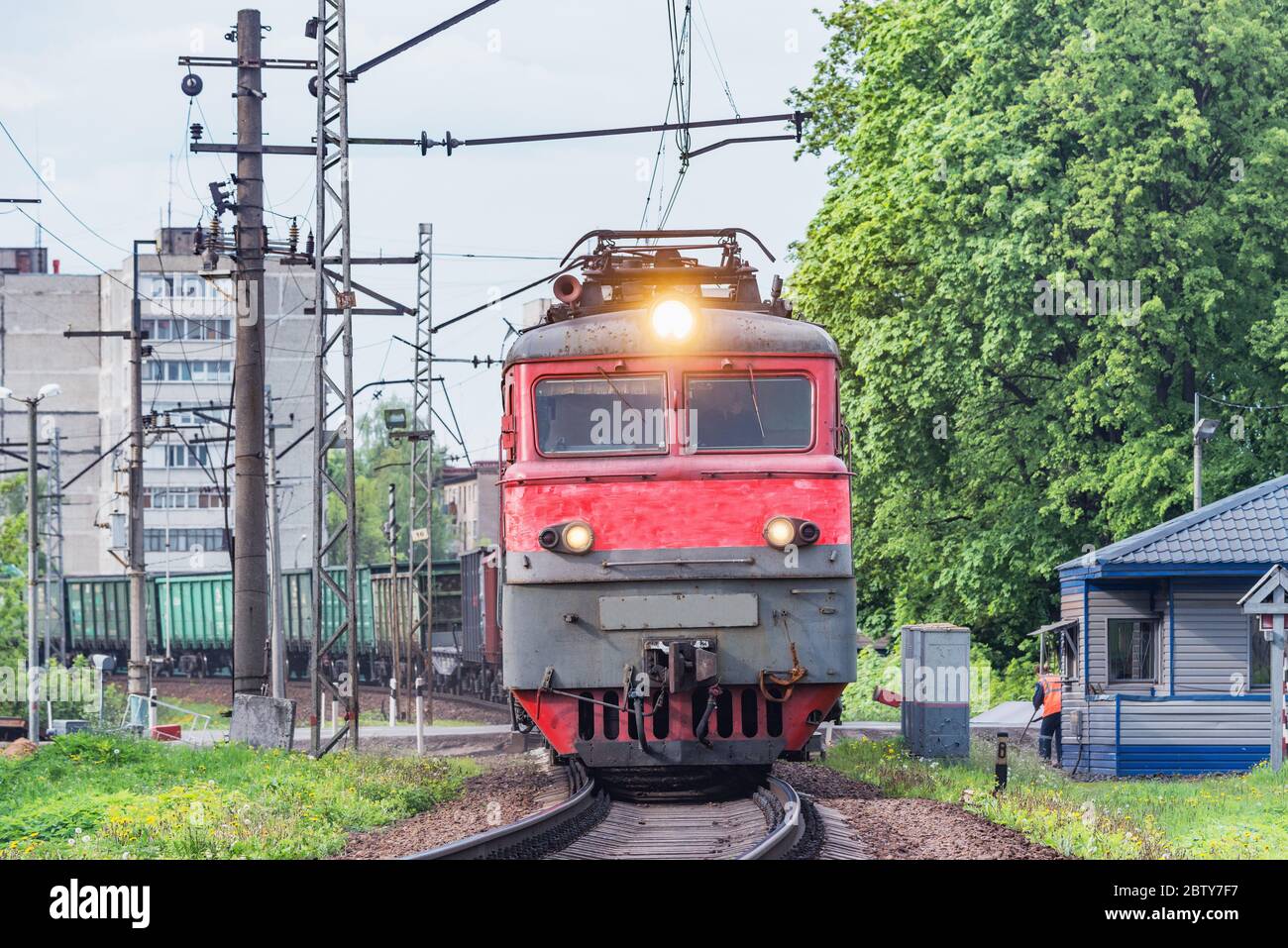Russian Freight Train Electric Locomotive High Resolution Stock ...