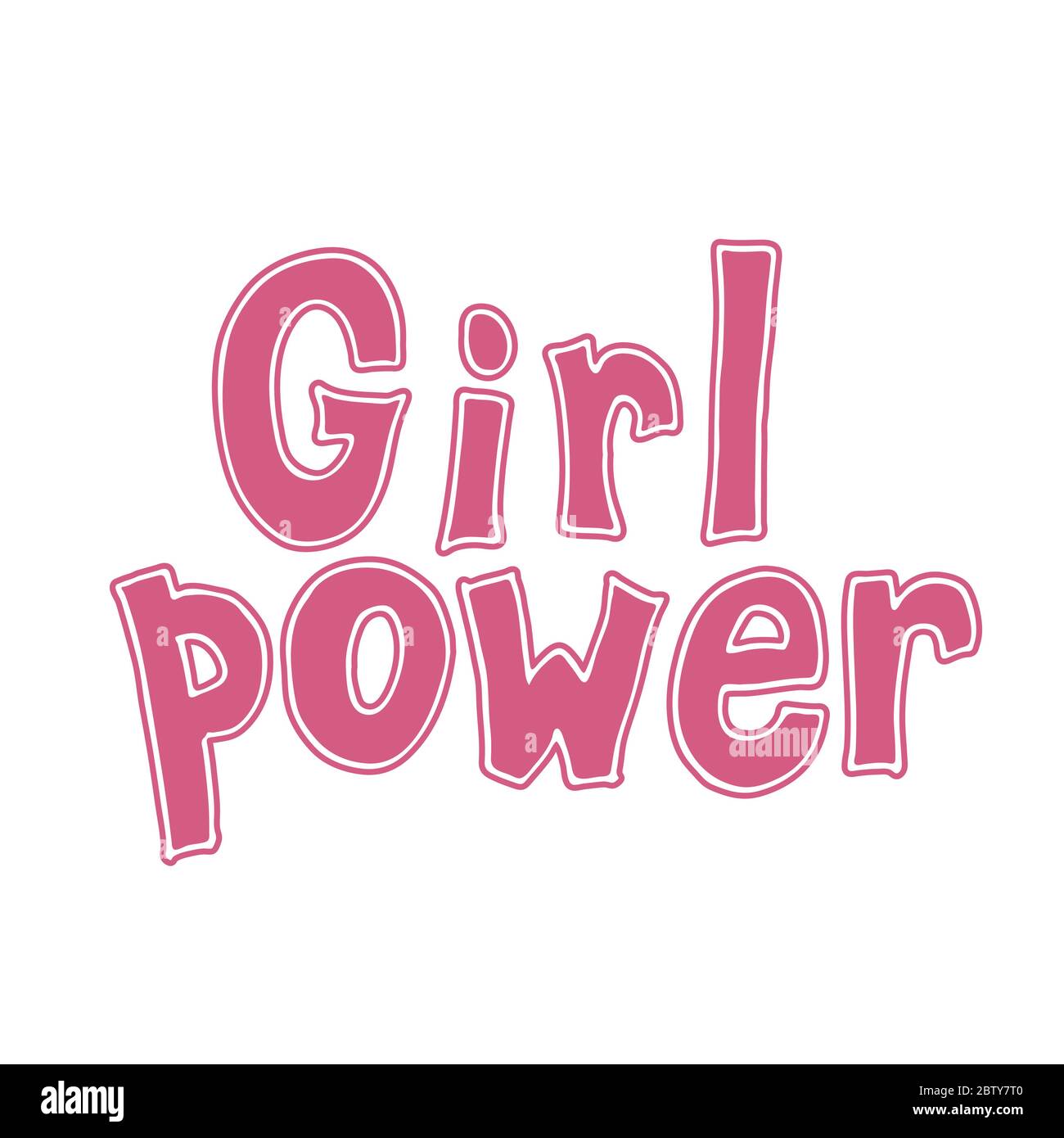 Girl power quote, hand drawn lettering. Womens rights slogan. Female ...