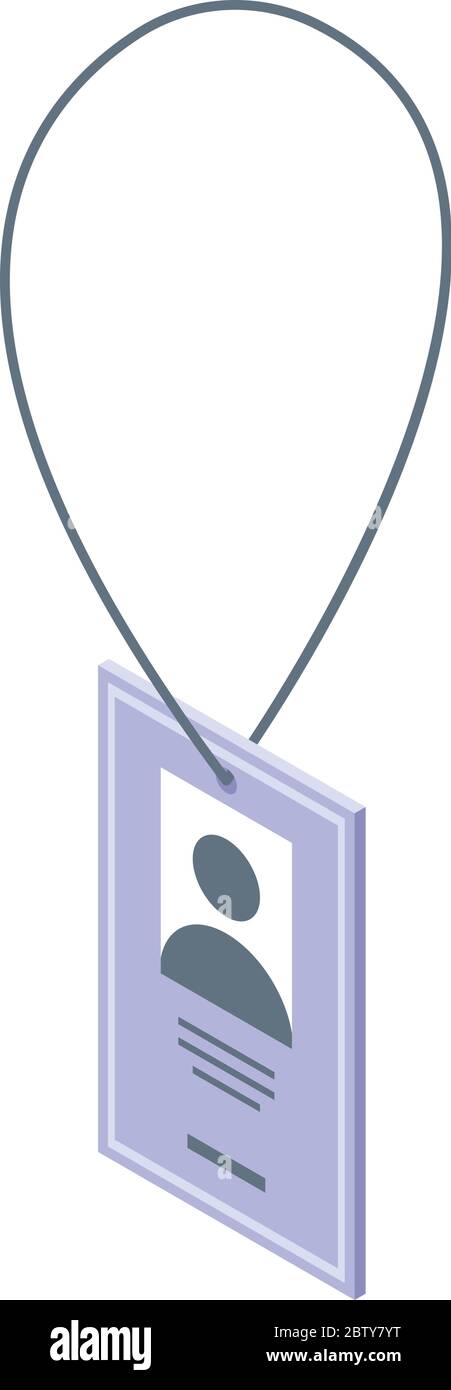 Guide id card icon, isometric style Stock Vector Image & Art - Alamy