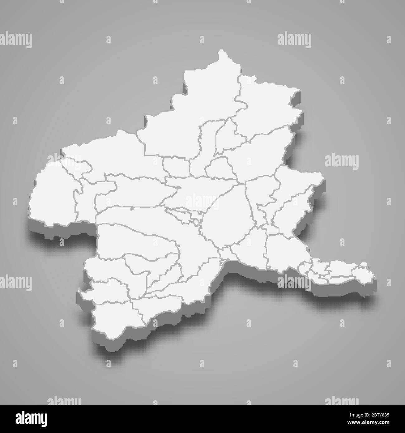 Map of gunma Black and White Stock Photos & Images - Alamy
