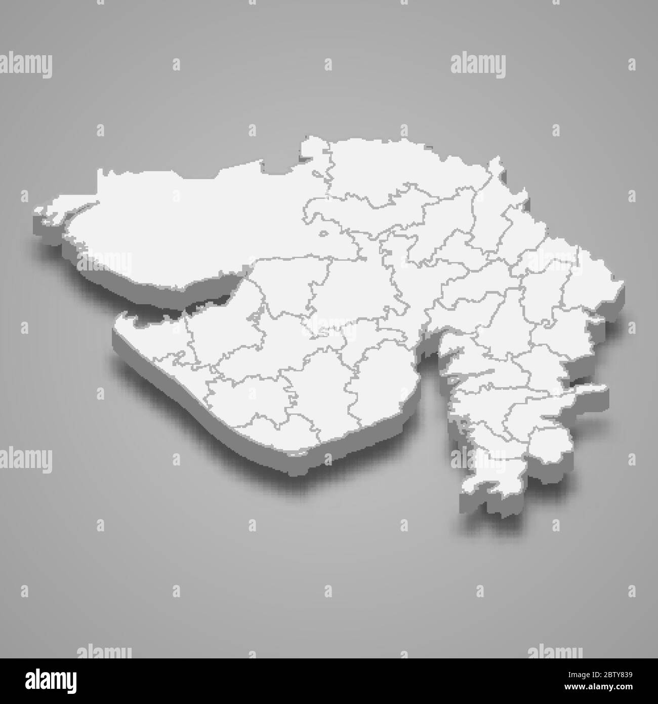Gujarat map hi-res stock photography and images - Alamy