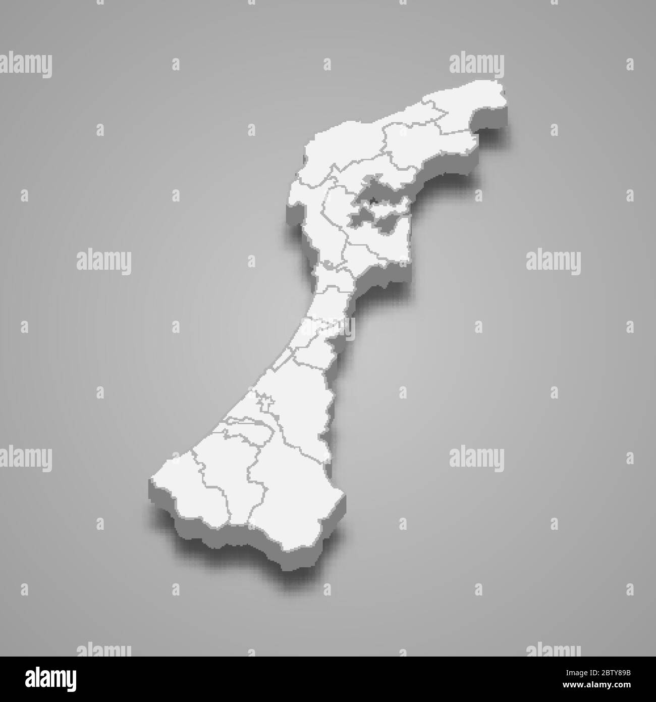 Ishikawa vector outline map hi-res stock photography and images - Alamy