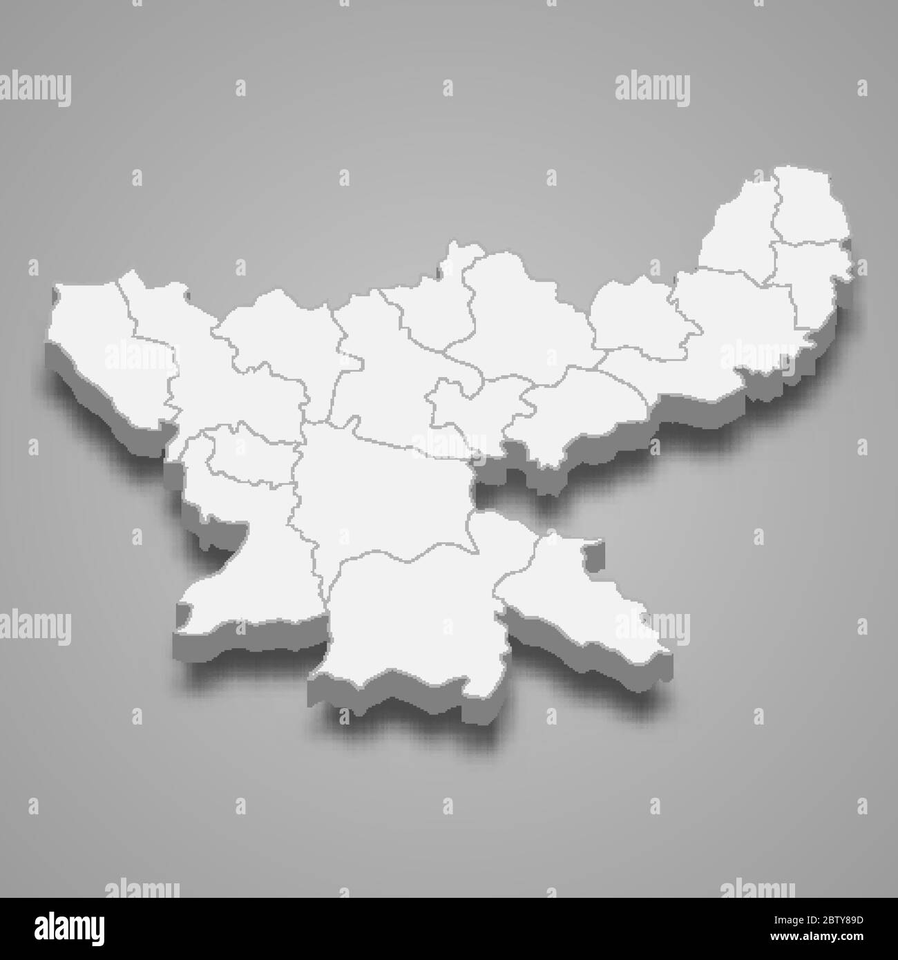 Jharkhand map hi-res stock photography and images - Alamy