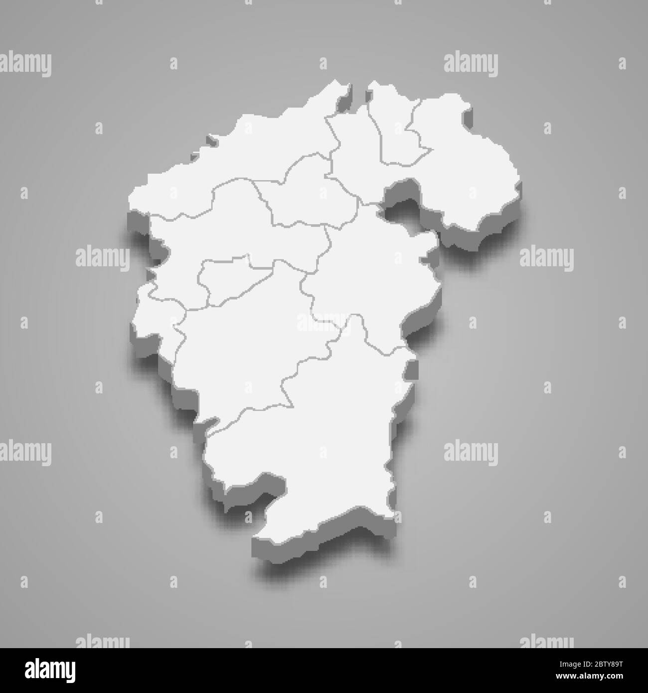 3d map of Jiangxi is a province of China Stock Vector Image & Art - Alamy