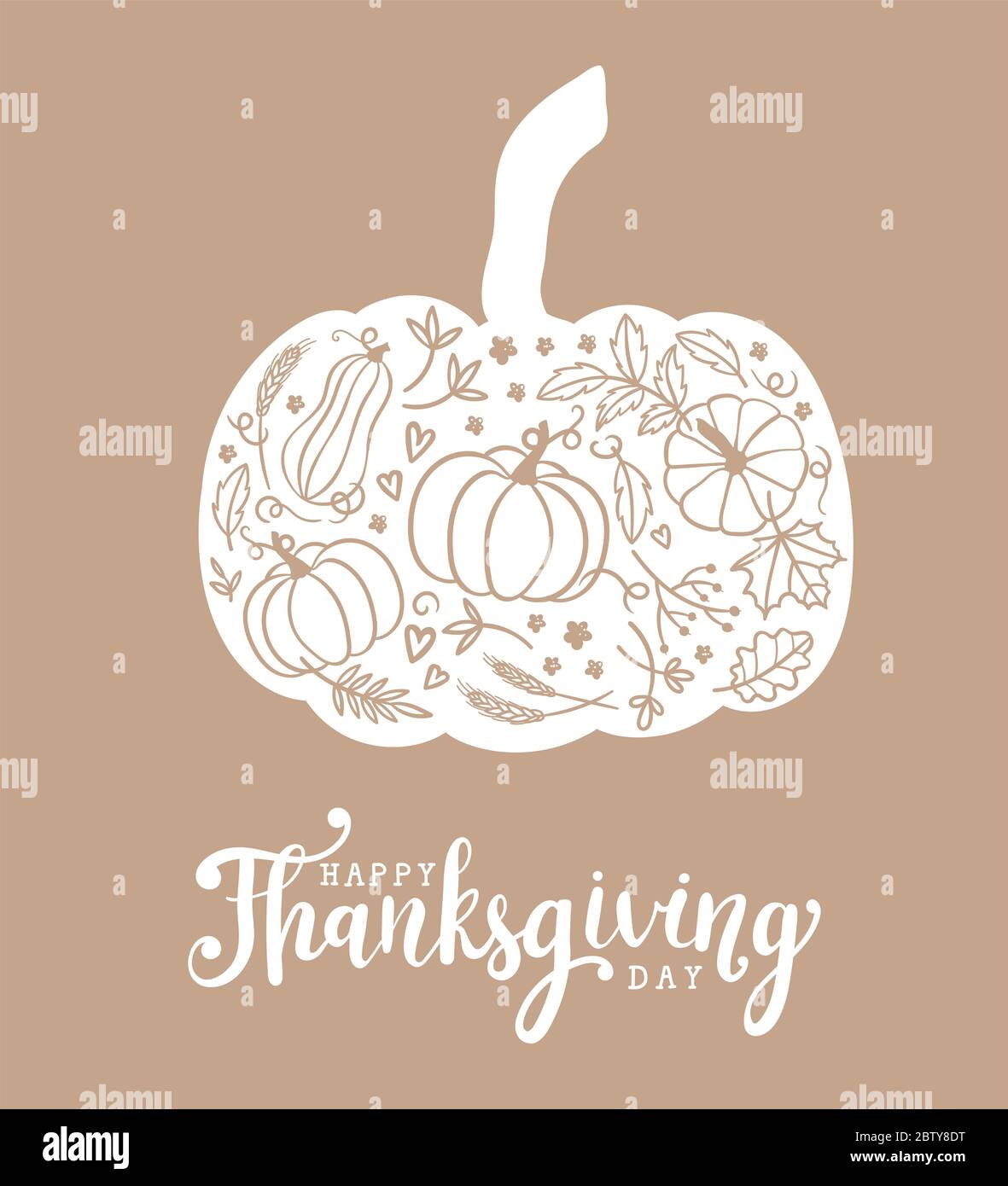 Illustration thanksgiving card written hi-res stock photography and ...