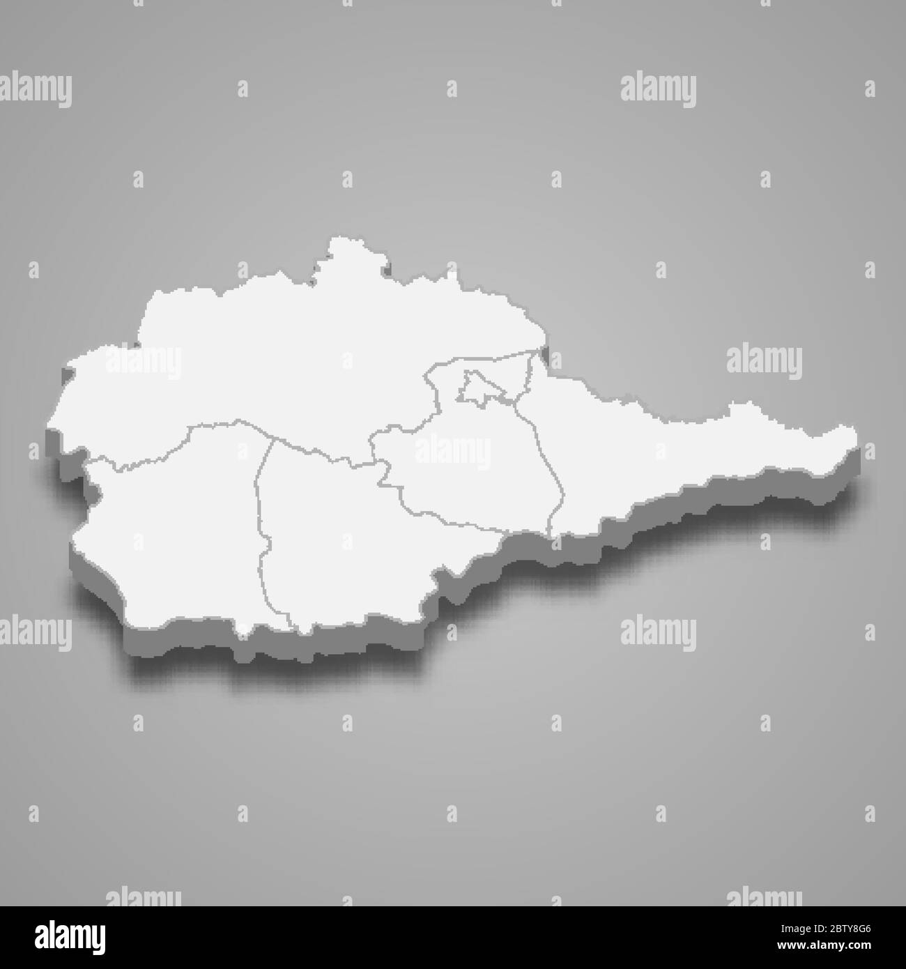 3d map of Jewish Autonomous Oblast is a region of Russia Stock Vector ...