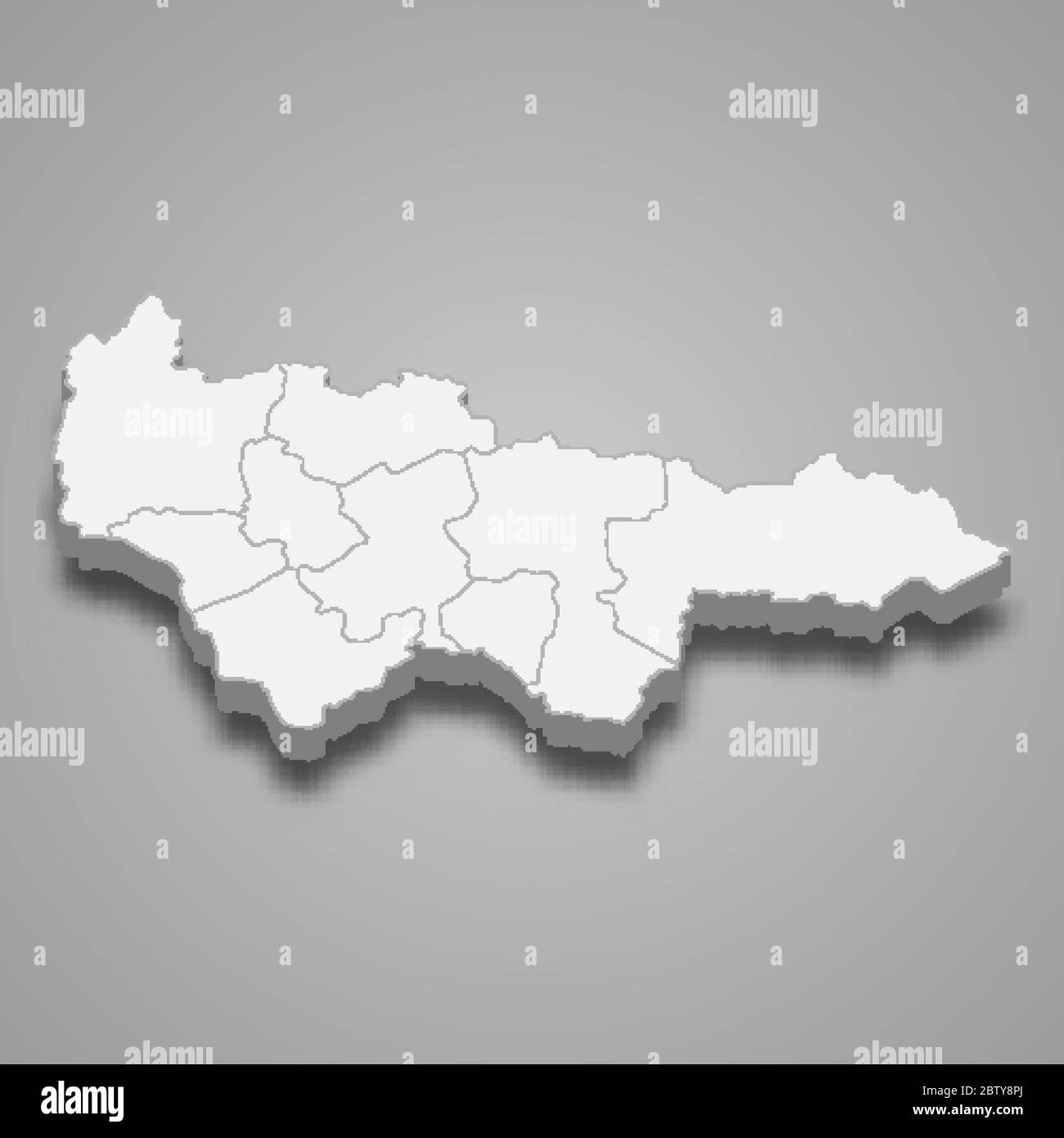 3d map of Khanty-Mansi Autonomous Okrug - Yugra is a region of Russia ...