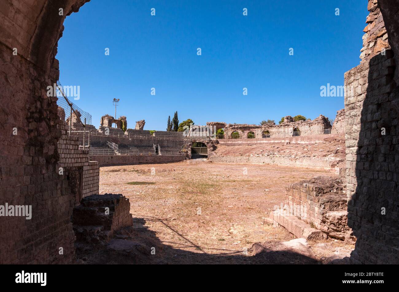 Frejus amphitheatre central open air area, Frejus, France Stock Photo ...